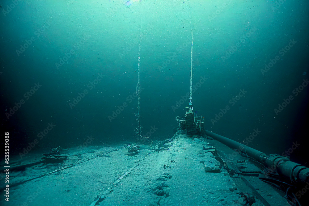 Repair of underwater pipelines after gas leaks and explosions, digital ...