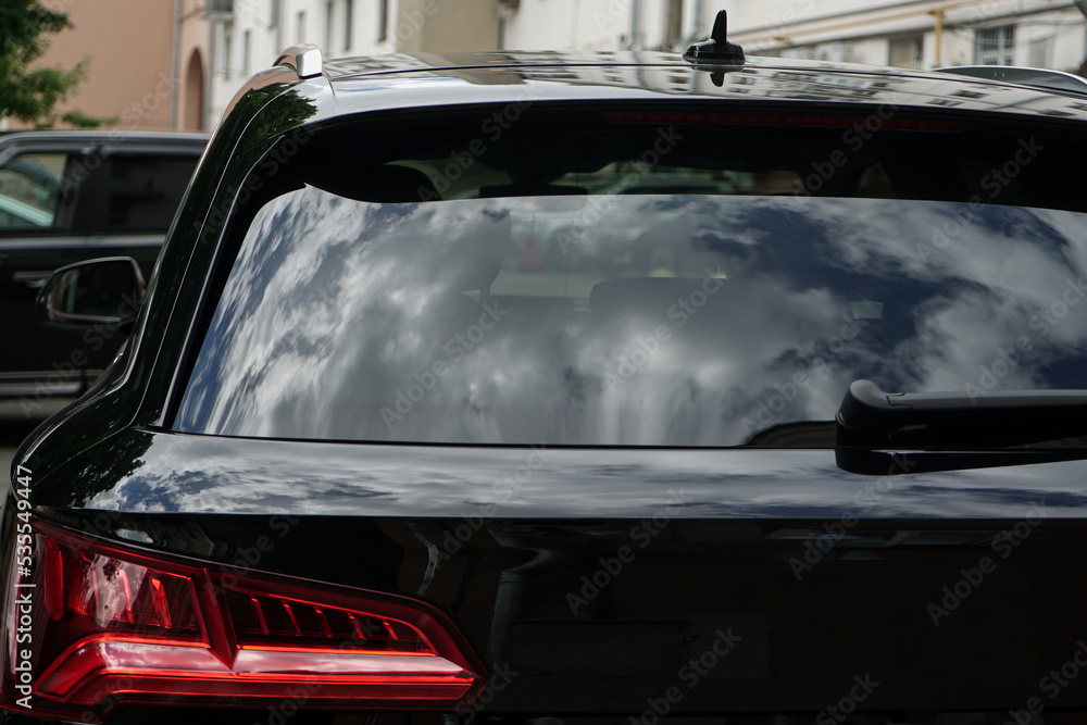 Car rear window mockup for stickers mock up outdoors, Places For Your ...