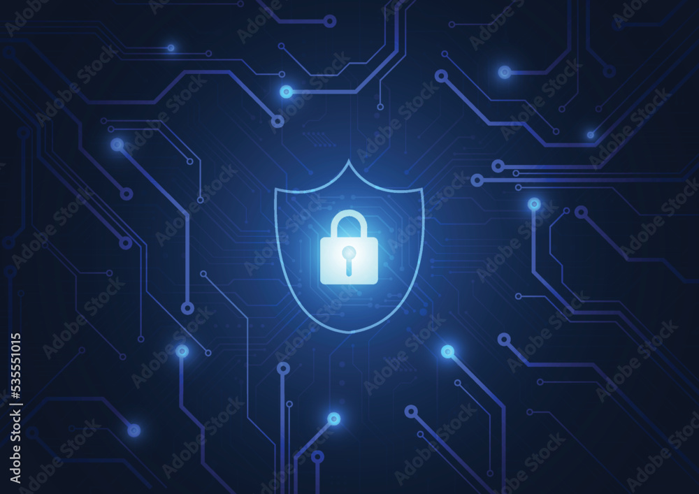 Premium security cyber digital concept. Abstract technology background ...