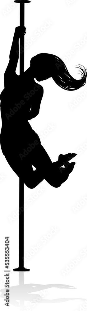 Pole Dancing Woman Silhouette Stock Illustration Adobe Stock