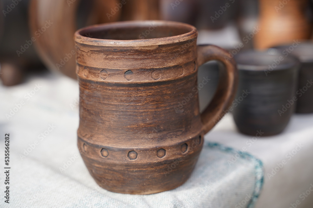 Ceramics, a ceramic product made with their own hands, made on a potter ...