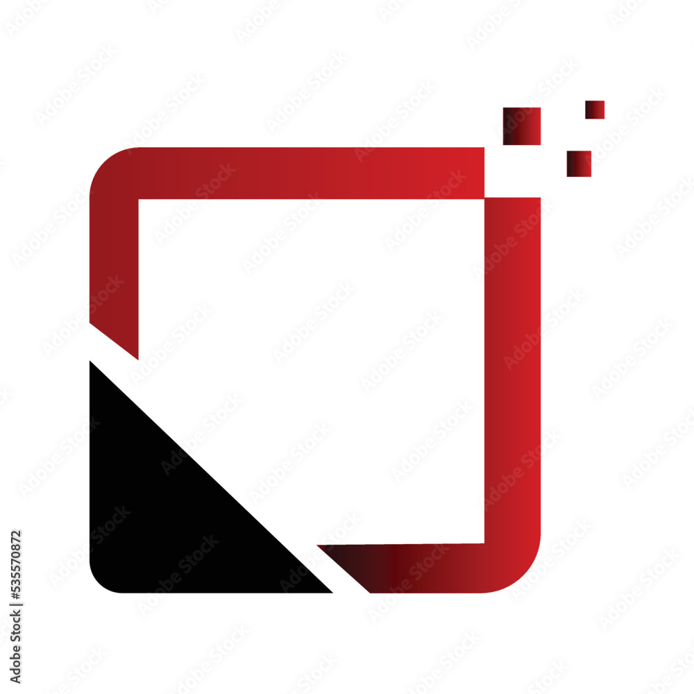 Digital Corner Logo. Creative design. Abstract vector logo. Colorful ...