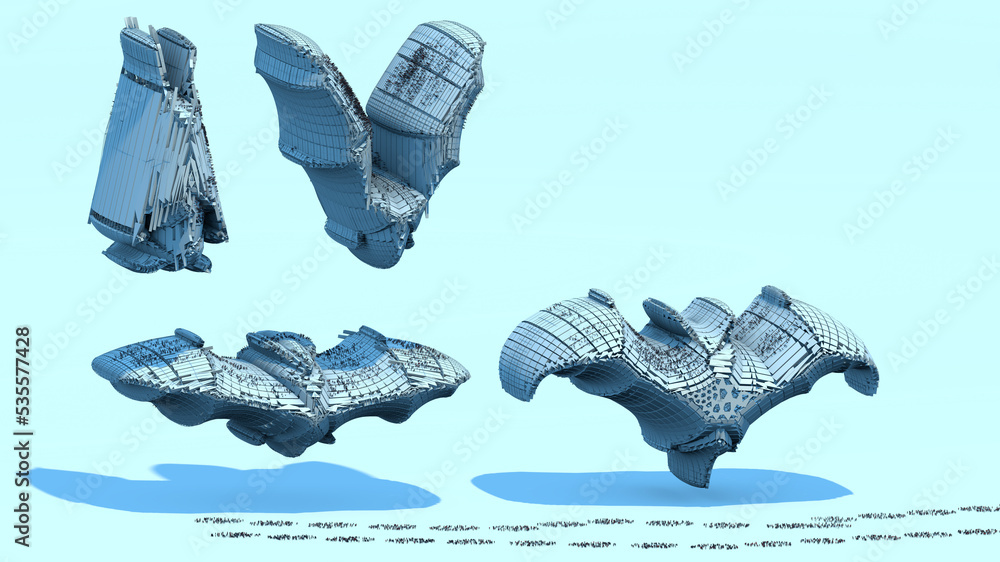 Illustration of a bat. Modelers can see mesh before converting to subd ...