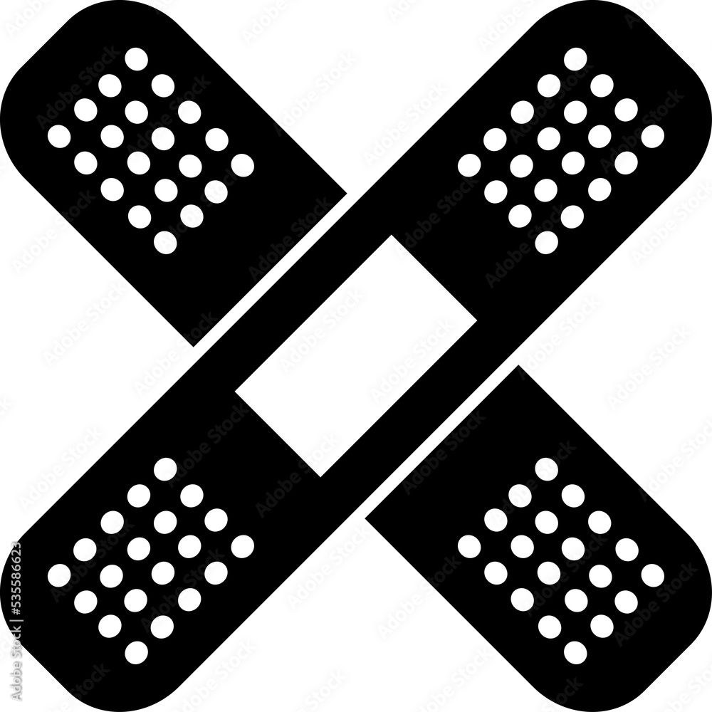 Adhesive bandage symbol, medical icon, transparent backgrounds Stock ...