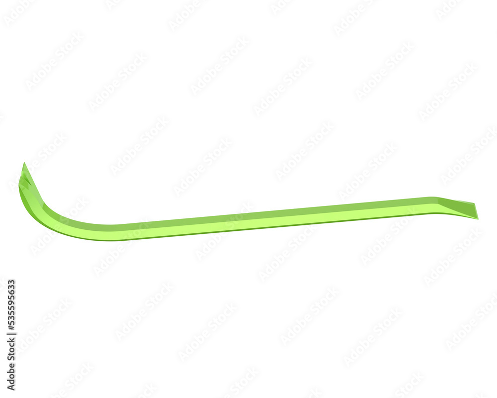 Crowbar on transparent background. 3d rendering - illustration Stock ...