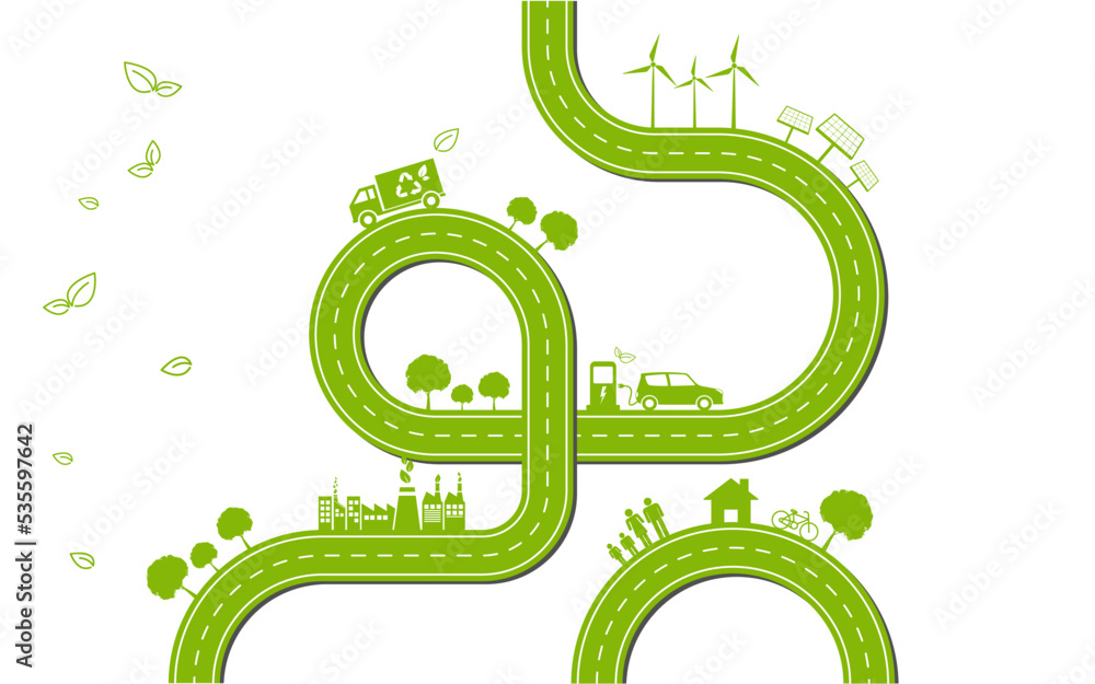 Green road and city for Sustainability development and alternative ...