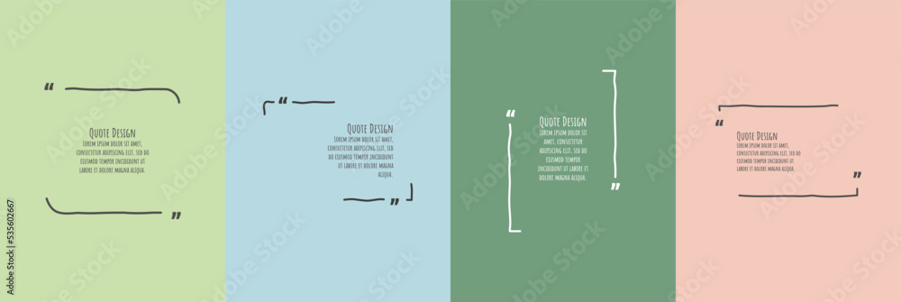 Vector minimalist quote poster set. Quote frames blank template set ...