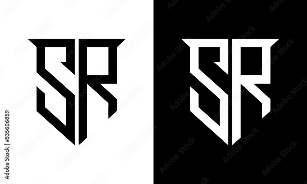 letter sr logo design Stock Vector | Adobe Stock