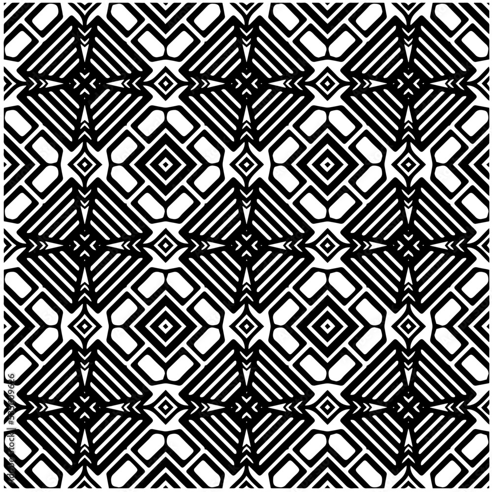Design seamless monochrome geometric pattern. Abstract background ...