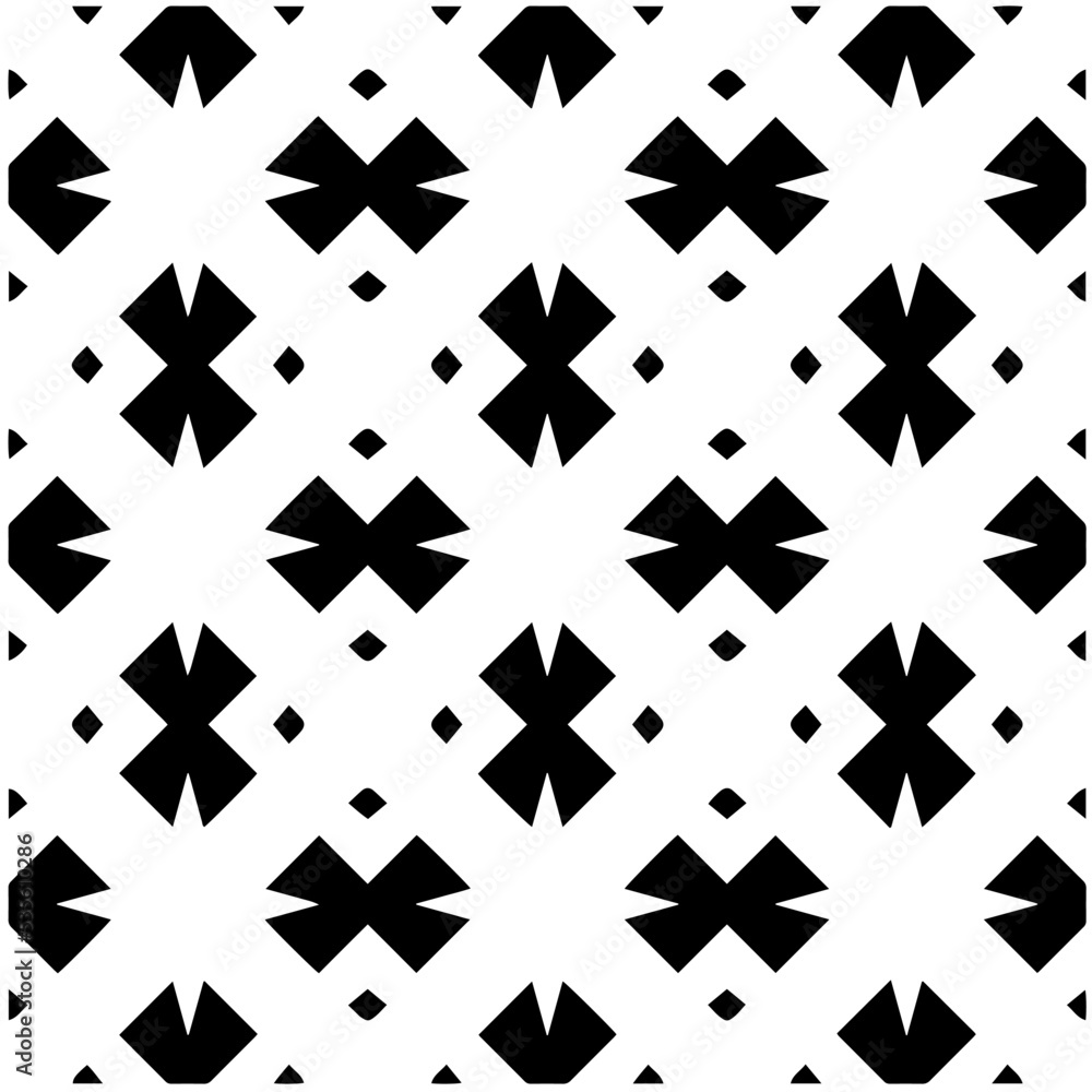 Design seamless monochrome geometric pattern. Abstract background ...