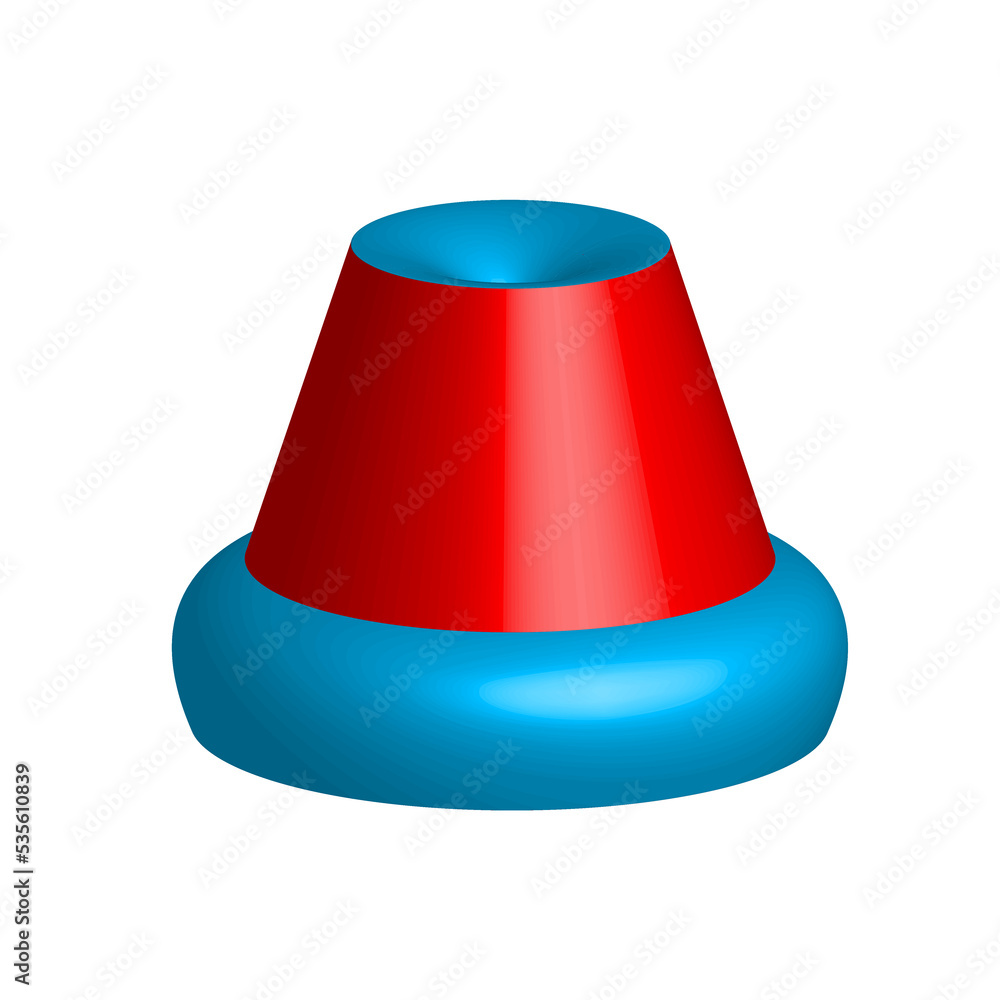 Print, cone, hat, red, symbol, construction, chart, icon, 3d, shape ...