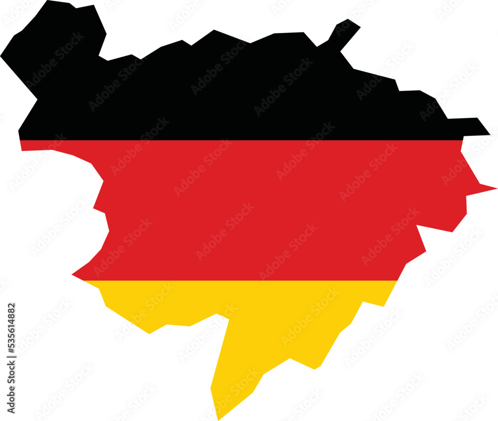 Simple flat blank vector flag map of the German regional capital city ...