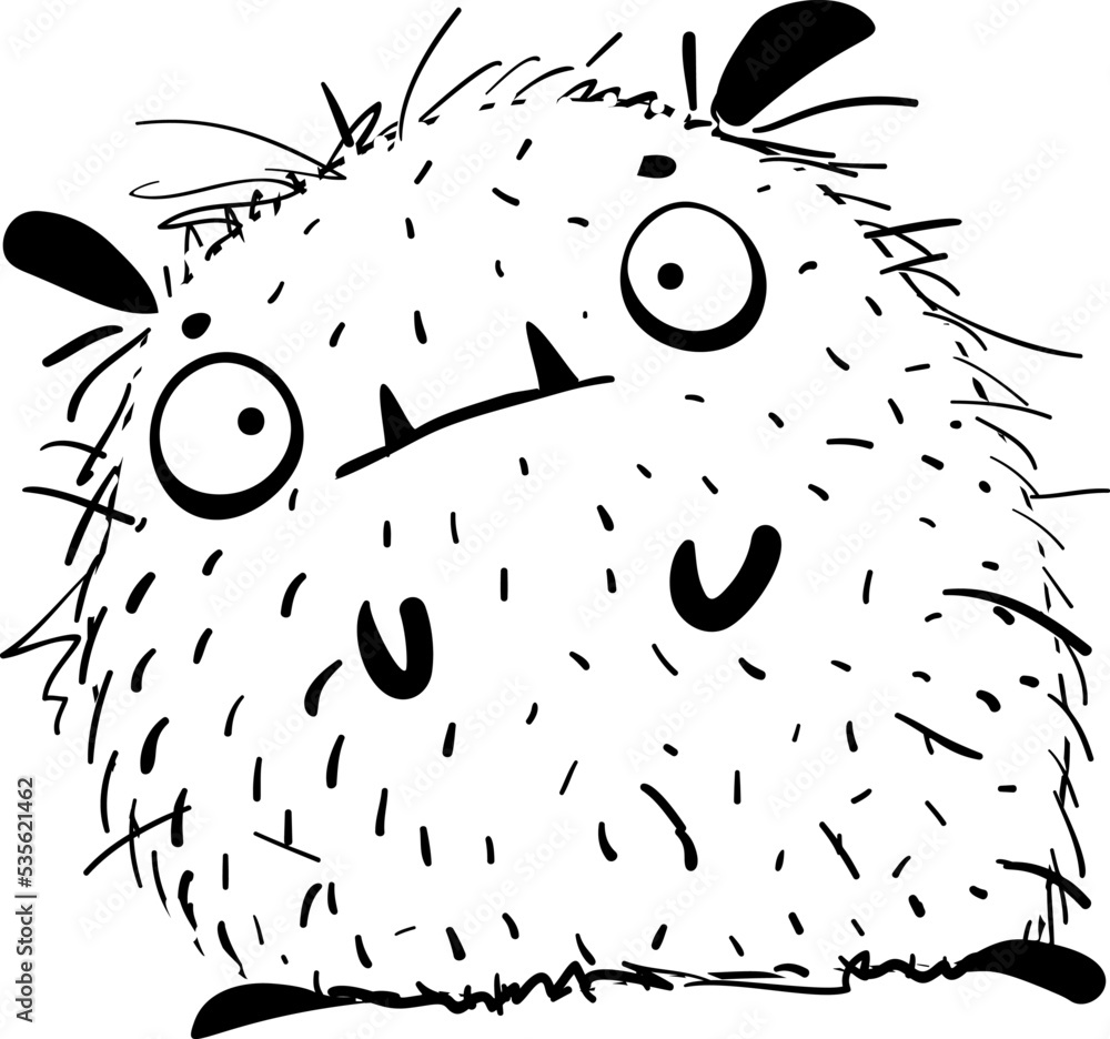 Adorable hilarious fluffy monster for kids, funny cute creature design ...