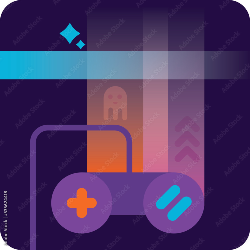 Gamepad, joystick controller, entertainment gameplay symbol Stock ...