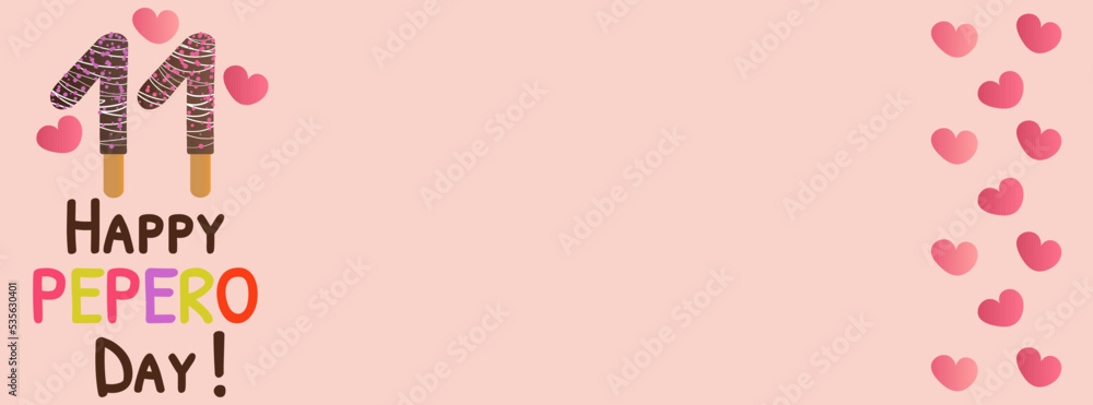 Happy pepero day background vector illustration with copy space for ...