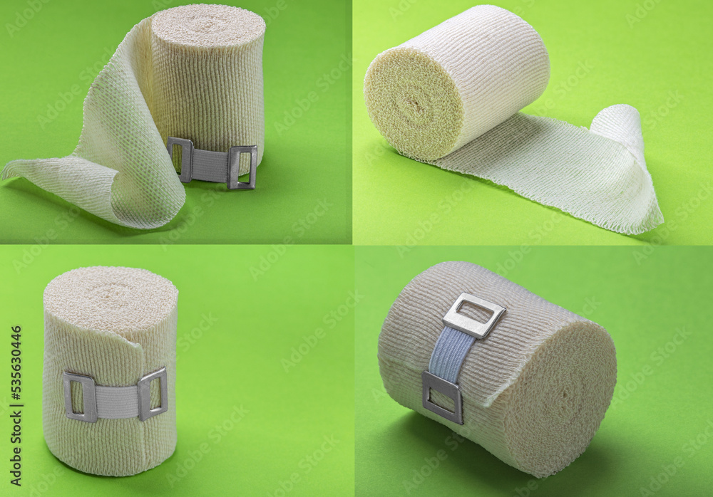 elastic medical bandage for injuries and fractures Stock Photo | Adobe ...