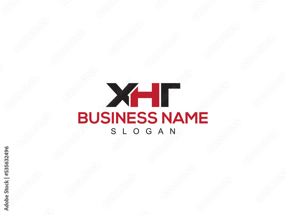 Awesome Typography XHT Logo Icon, Creative Three Letter XH xht Business ...