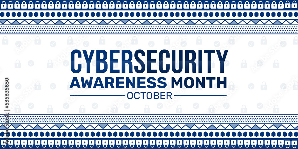 Cybersecurity Awareness Month Wallpaper with Beautiful border design ...