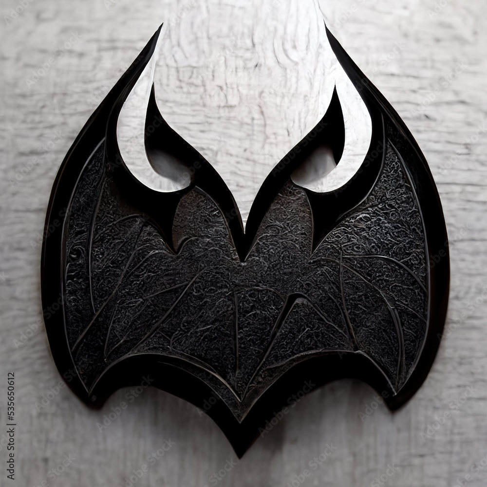 Realistic Bat logo. AI render. Stock Illustration | Adobe Stock