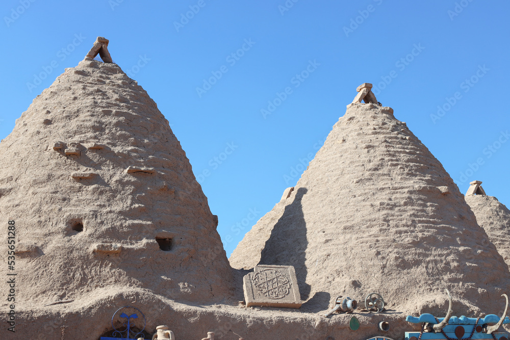 Traditional conical houses of Harran, Sanli Urfa, Turkey. Traditional ...