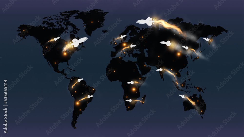 Missiles launched by nations, world war, warhead missile defense ...