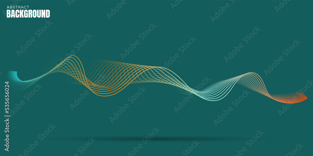 gradient wave abstract background Stock Vector | Adobe Stock