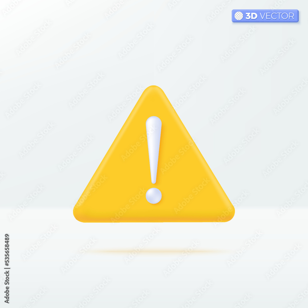 Exclamation mark icon symbols. warning, alert, attention, safety danger ...