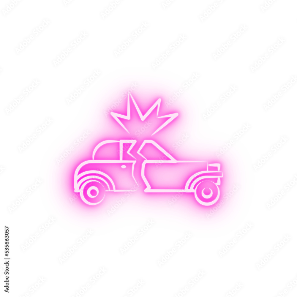 car bomb neon icon Stock Illustration | Adobe Stock