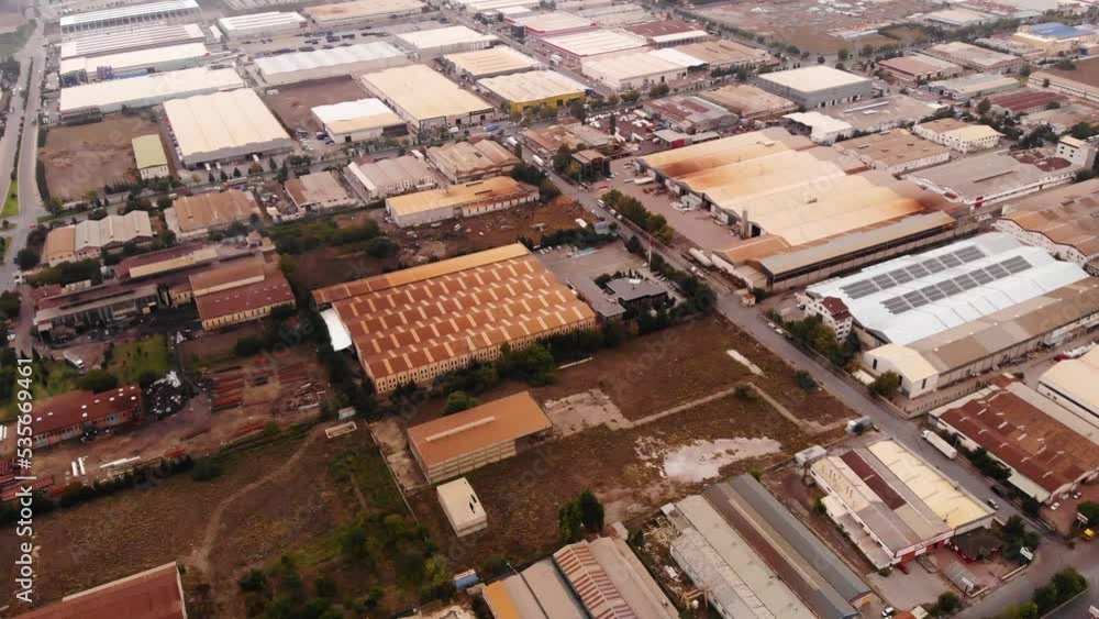aerial view of the factory Stock Video | Adobe Stock