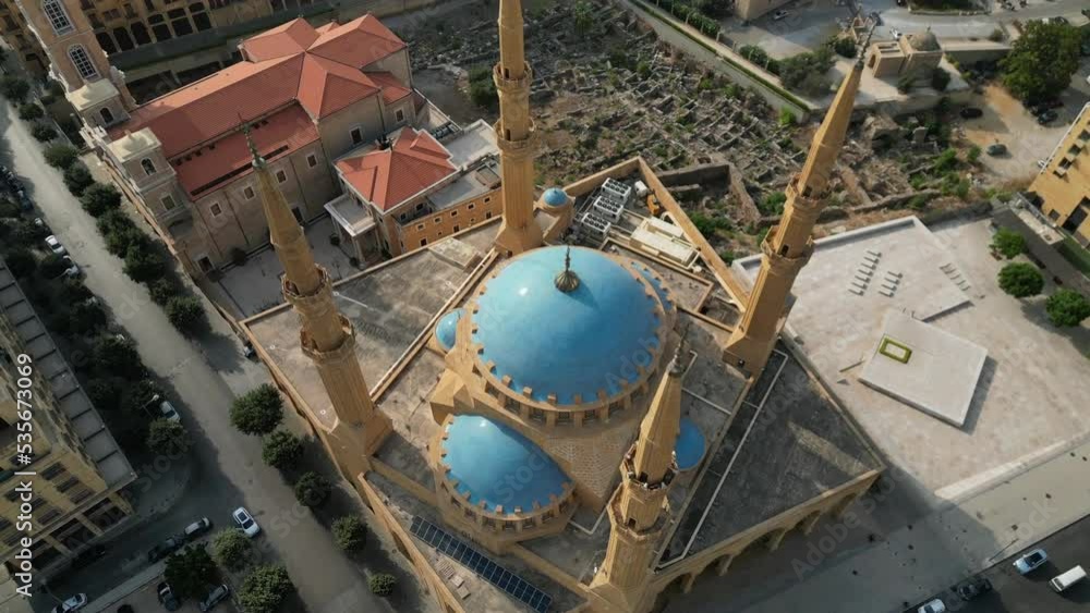 Mohammed Al-Amin Mosque Beirut, Lebanon Stock Video | Adobe Stock