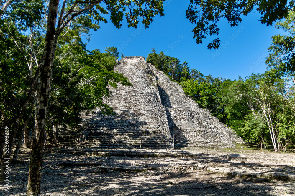 Mayan Step Pyramid structure at Coba in mexico Stock Photo | Adobe Stock