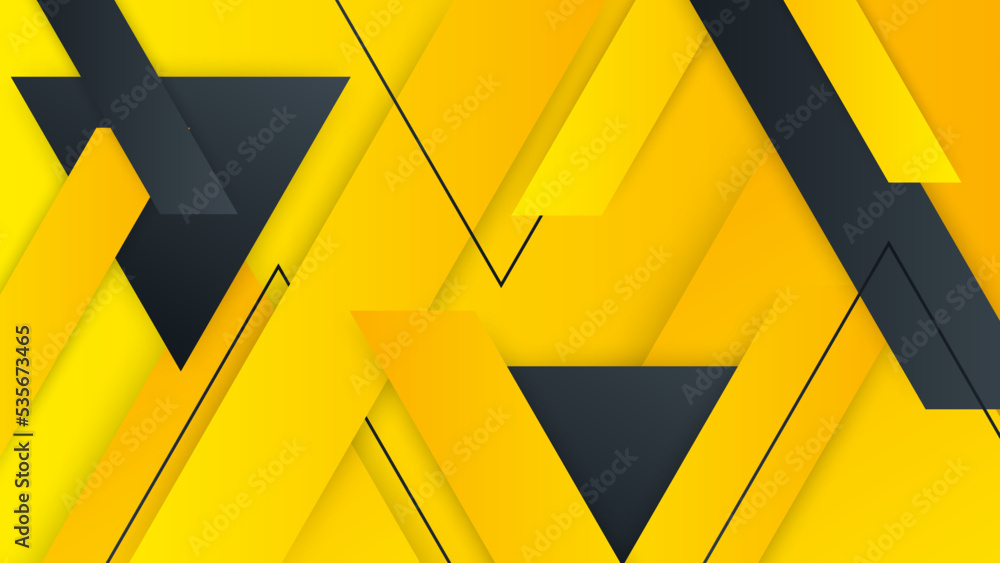 Black and yellow corporate tech vector striped design. Modern black and ...
