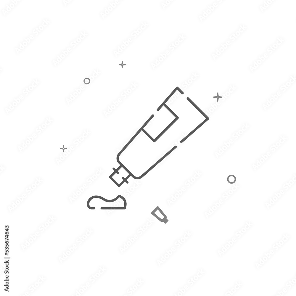 Tube and paste simple vector line icon. Symbol, pictogram, sign ...