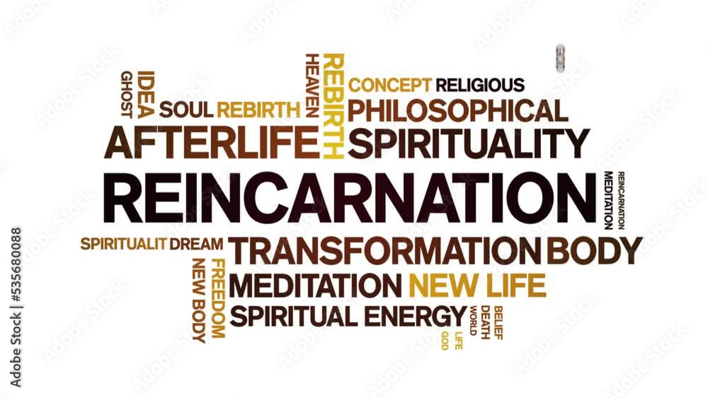 Reincarnation animated tag word cloud;text design animation kinetic ...