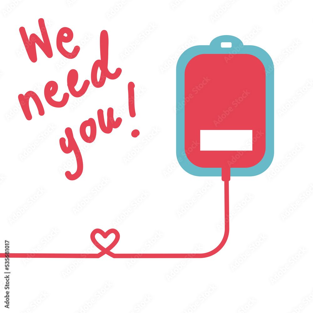 We need you, blood donation day Stock Illustration | Adobe Stock
