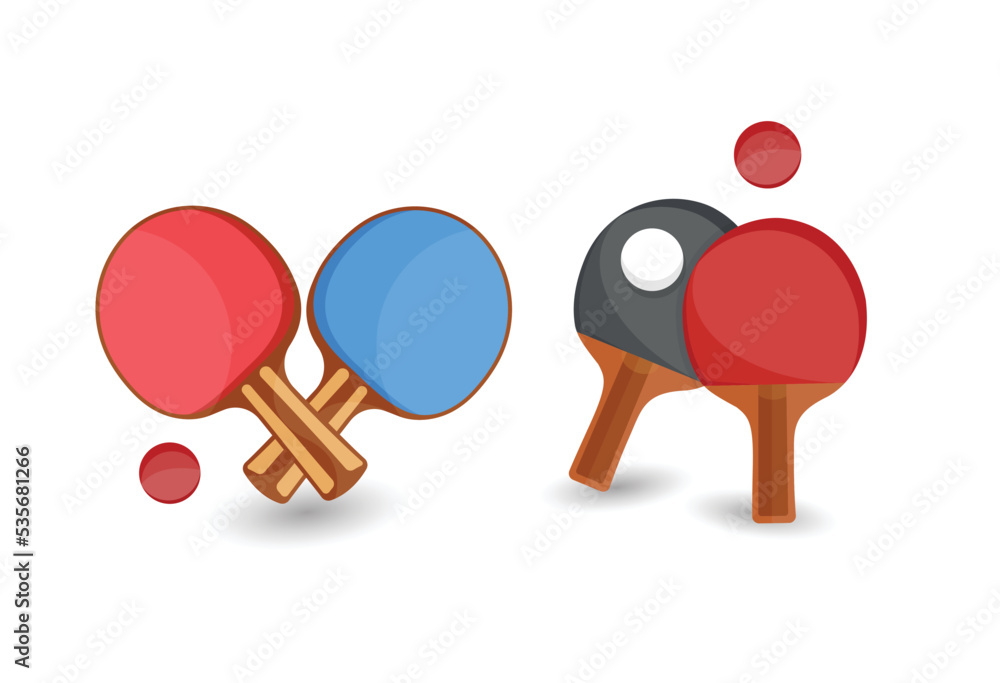 Ping Pong Illustrations Vector Design Set, Premium Hi-Quality Vector ...