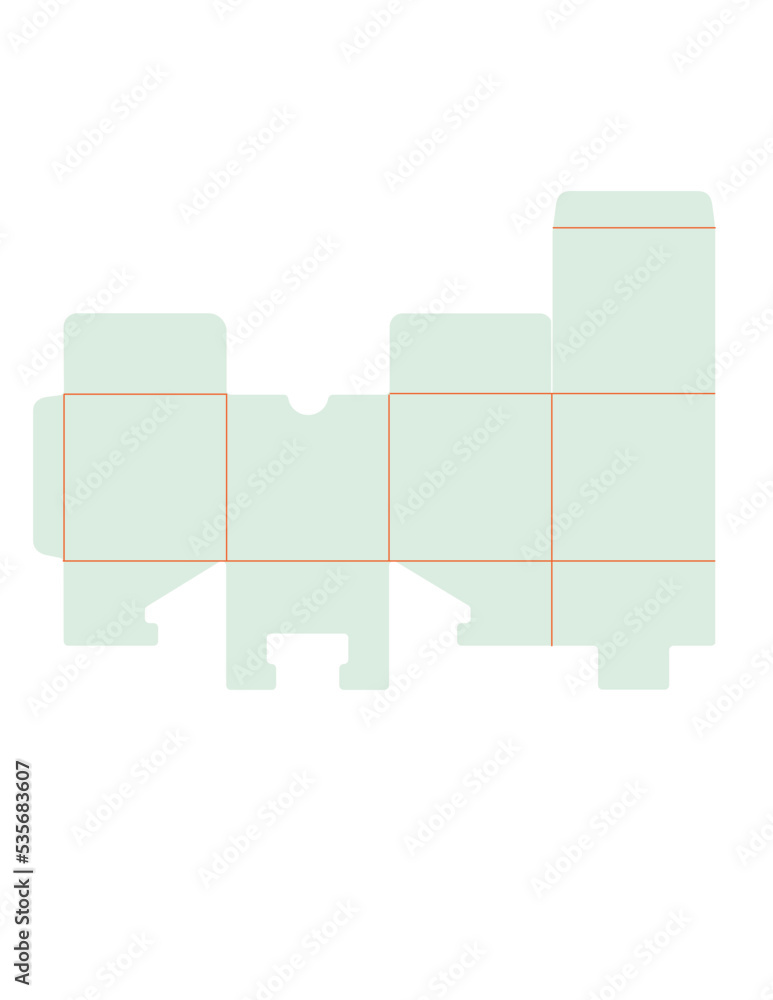 Cube Box Template SVG Vector Stock Vector | Adobe Stock