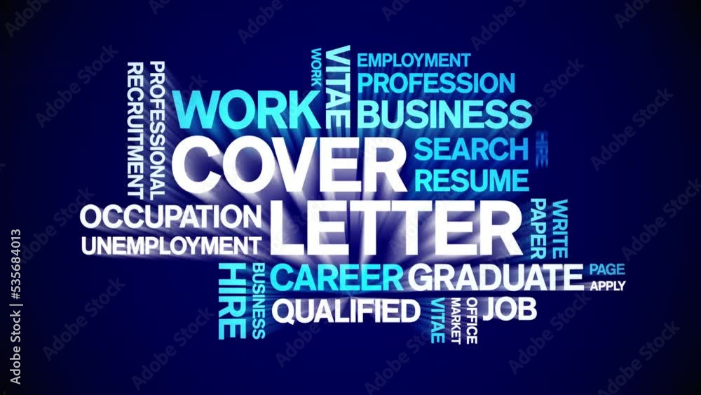 Cover Letter animated tag word cloud;text design animation kinetic ...