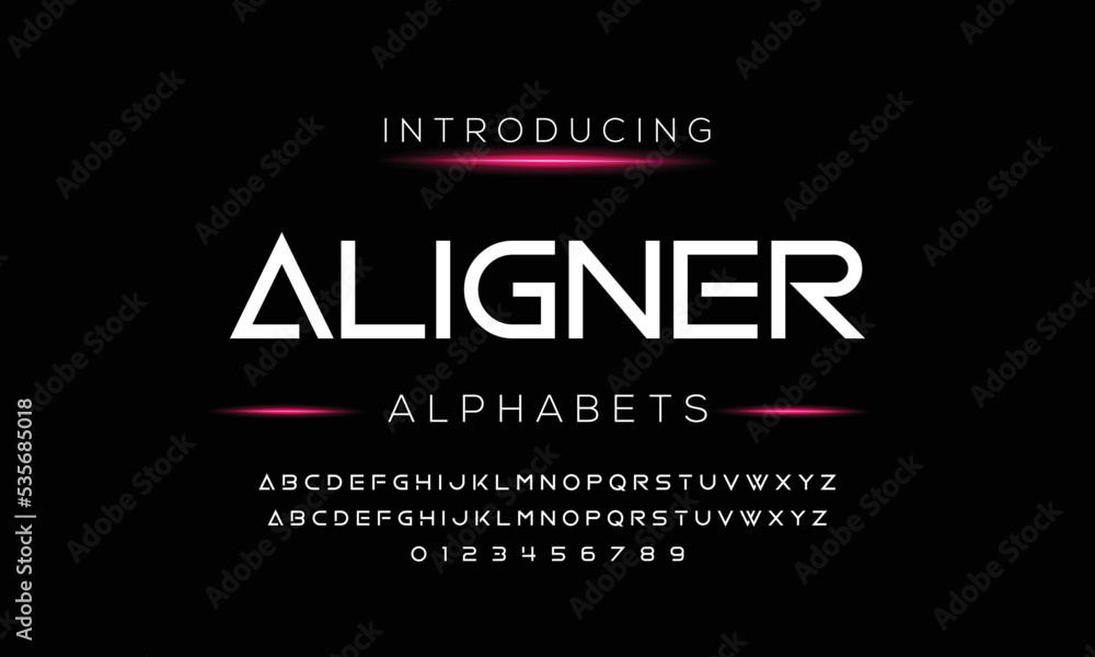 Modern Minimal AZTEC font. Classic, Abstract, tech, gaming and luxury ...