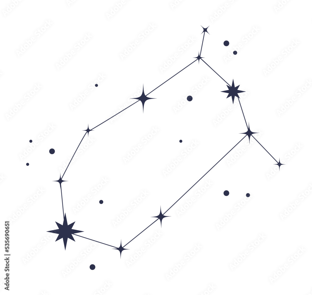 gemini constellation astrological Stock Vector | Adobe Stock
