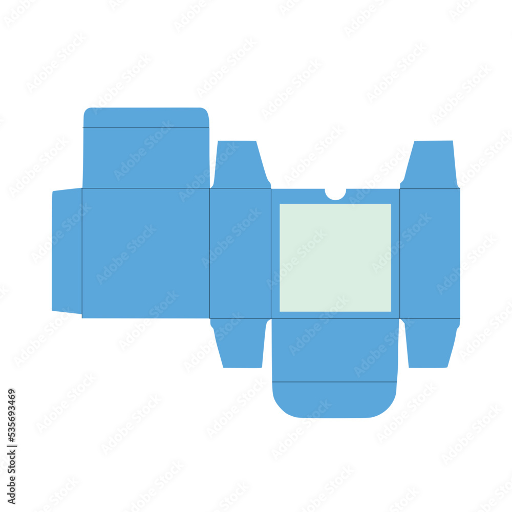 Square Soap Box Template SVG Vector Stock Vector | Adobe Stock