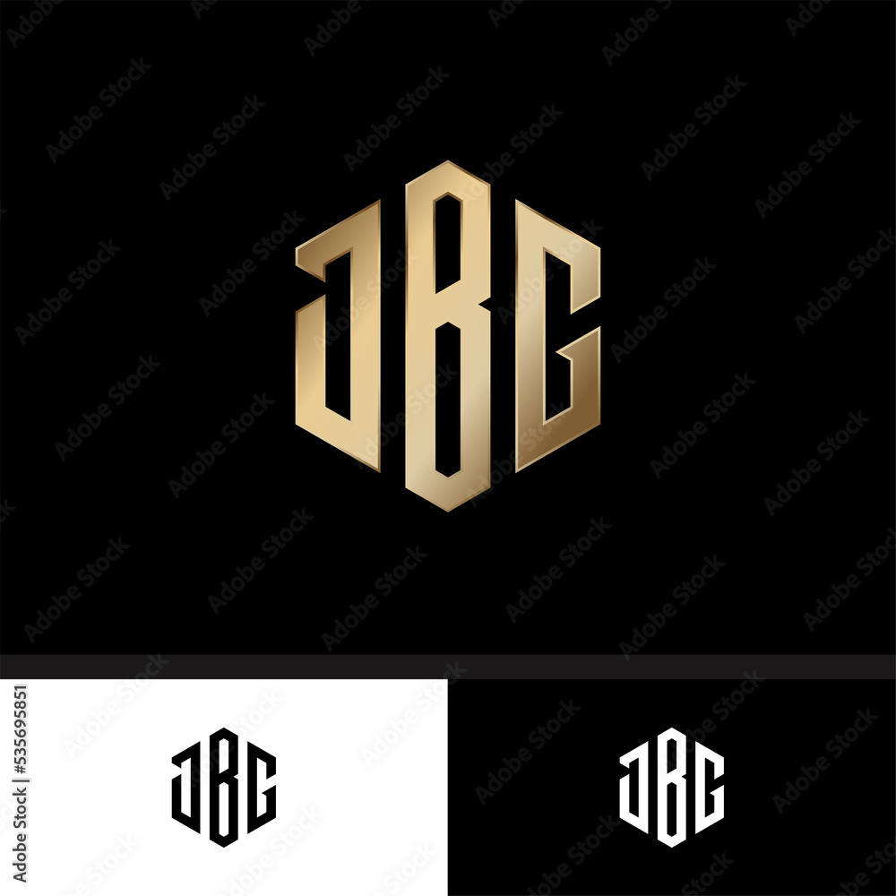 monogram JBG, The idea was to use geometric shapes to convey a message ...