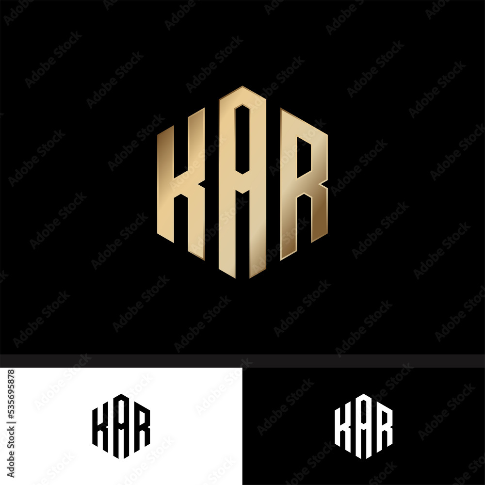 monogram KAR, The idea was to use geometric shapes to convey a message ...