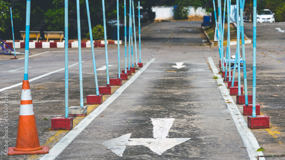 Driving test and training area with simulate test for driving license ...