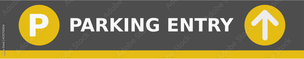 Parking entry sign, car park building vector illustration Stock Vector ...