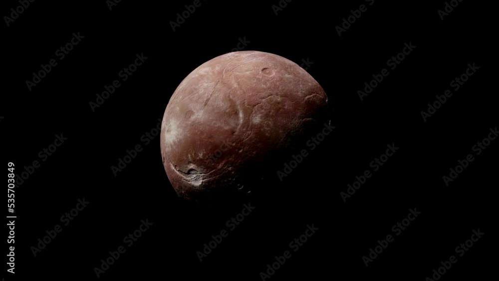 Vidéo Stock Far out in outer space, in the outer solar system, orbiting ...