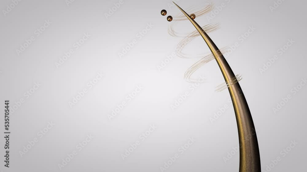 3d animation. A large molecule of transparent gel or plasma with fine ...