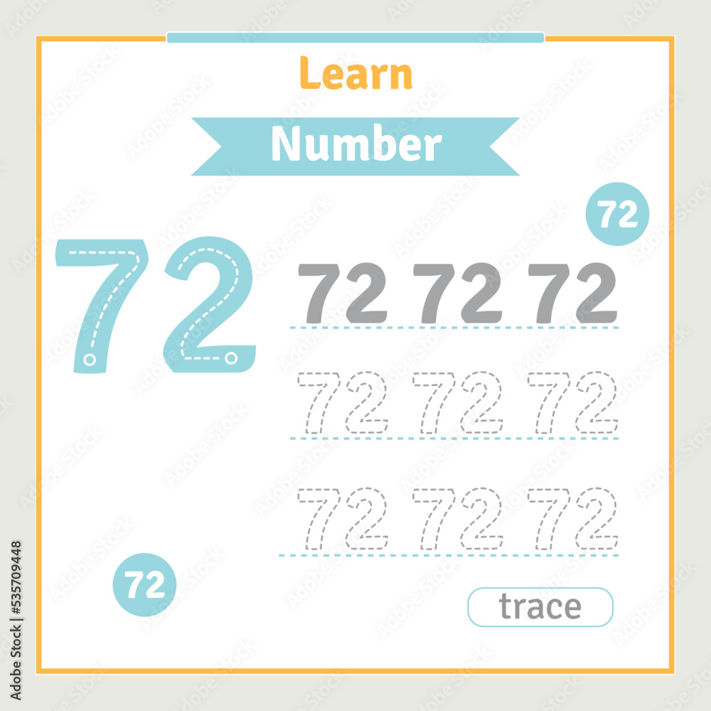 Vetor de Back to school worksheet for kids with number tracing fun ...