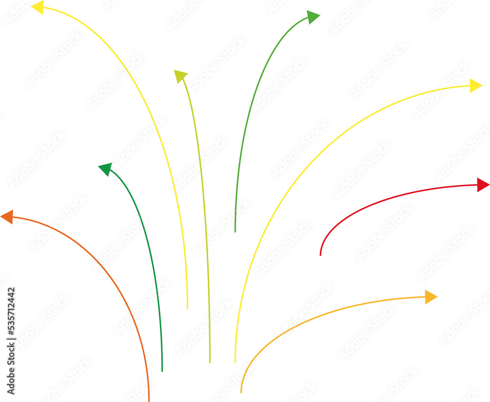 Colorful arrows. Symbol for energy efficiency, customer rating ...