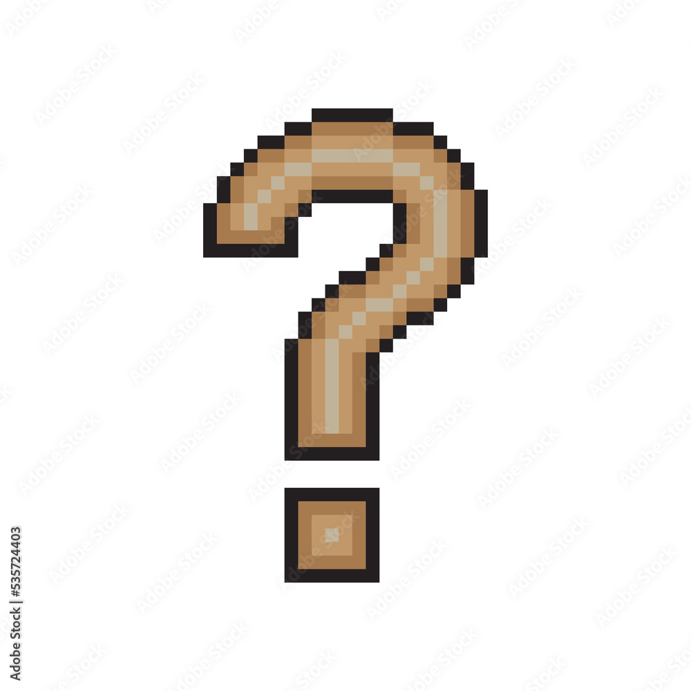 Question mark icon pixel art design. Stock Vector | Adobe Stock